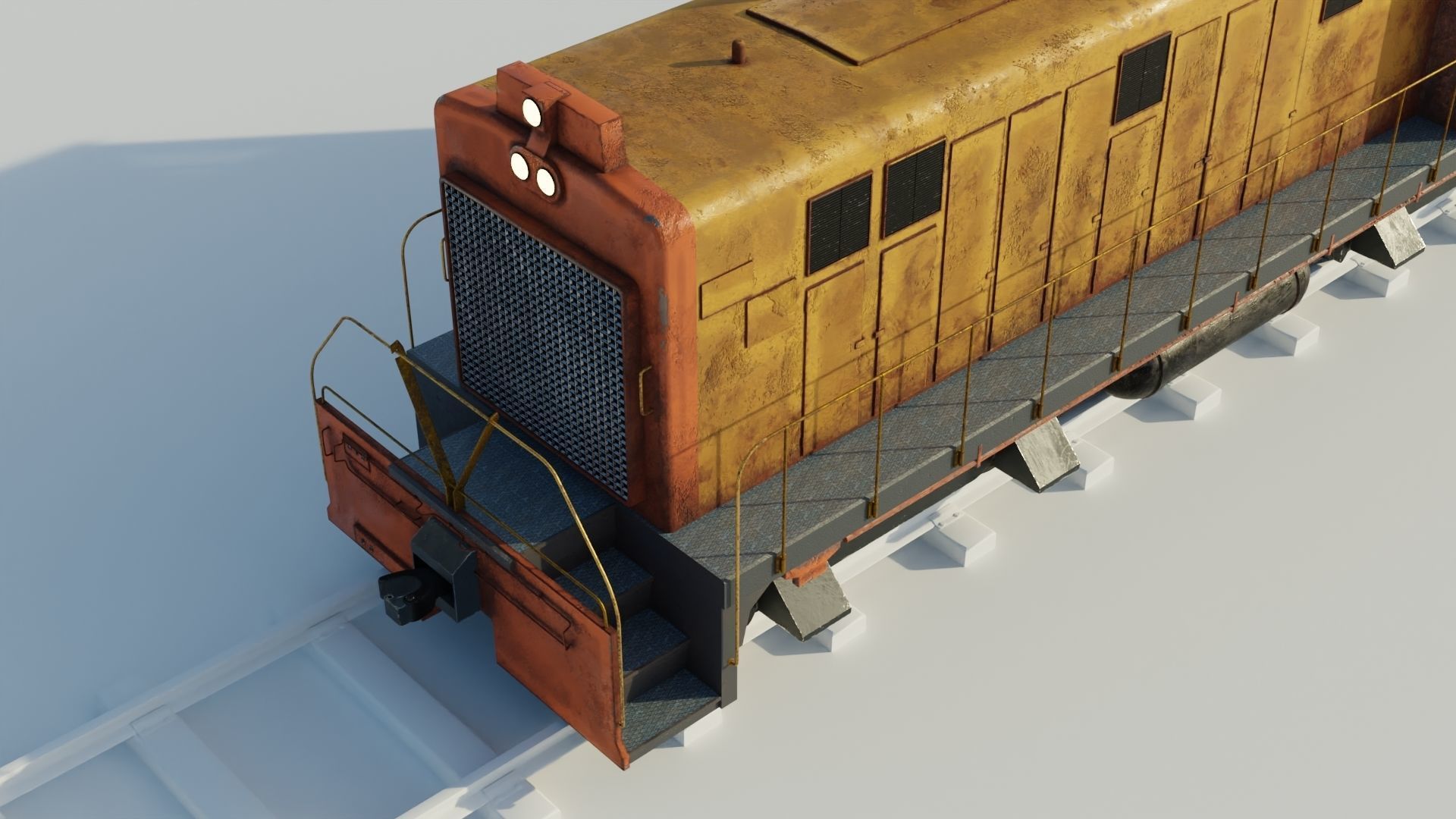 3D model Diesel locomotive 3D model textures PBR 4K VR / AR / low-poly ...