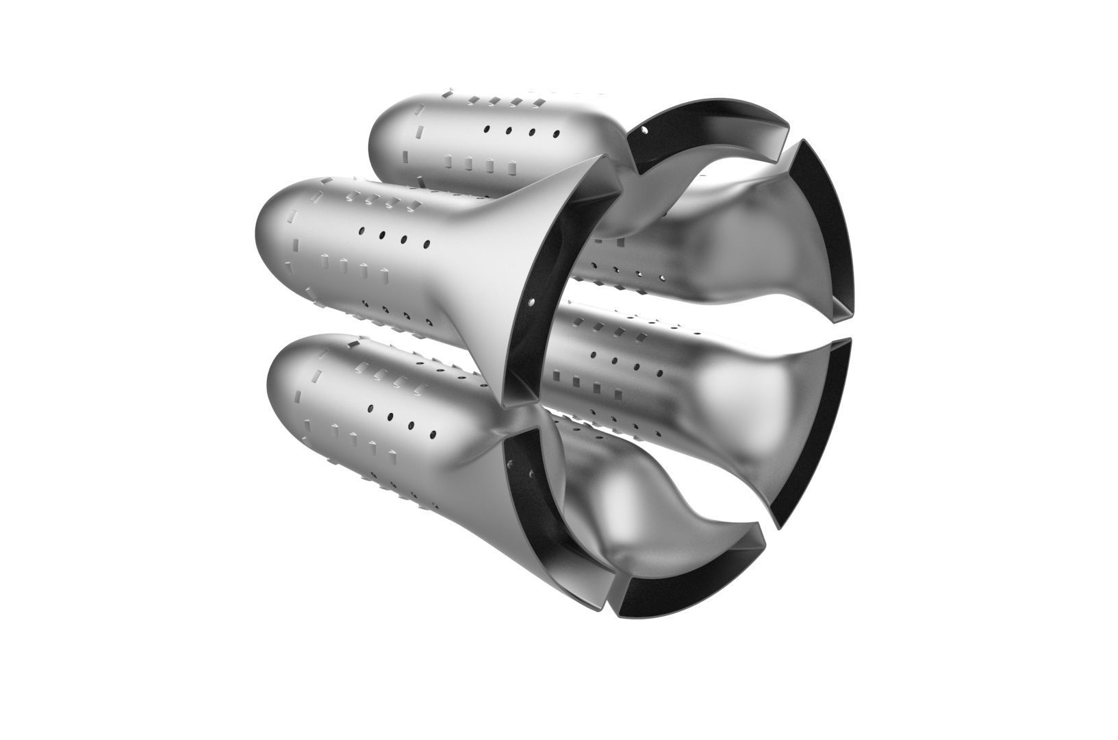 Turbojet engine combustion liner chamber 3D model 3D printable | CGTrader