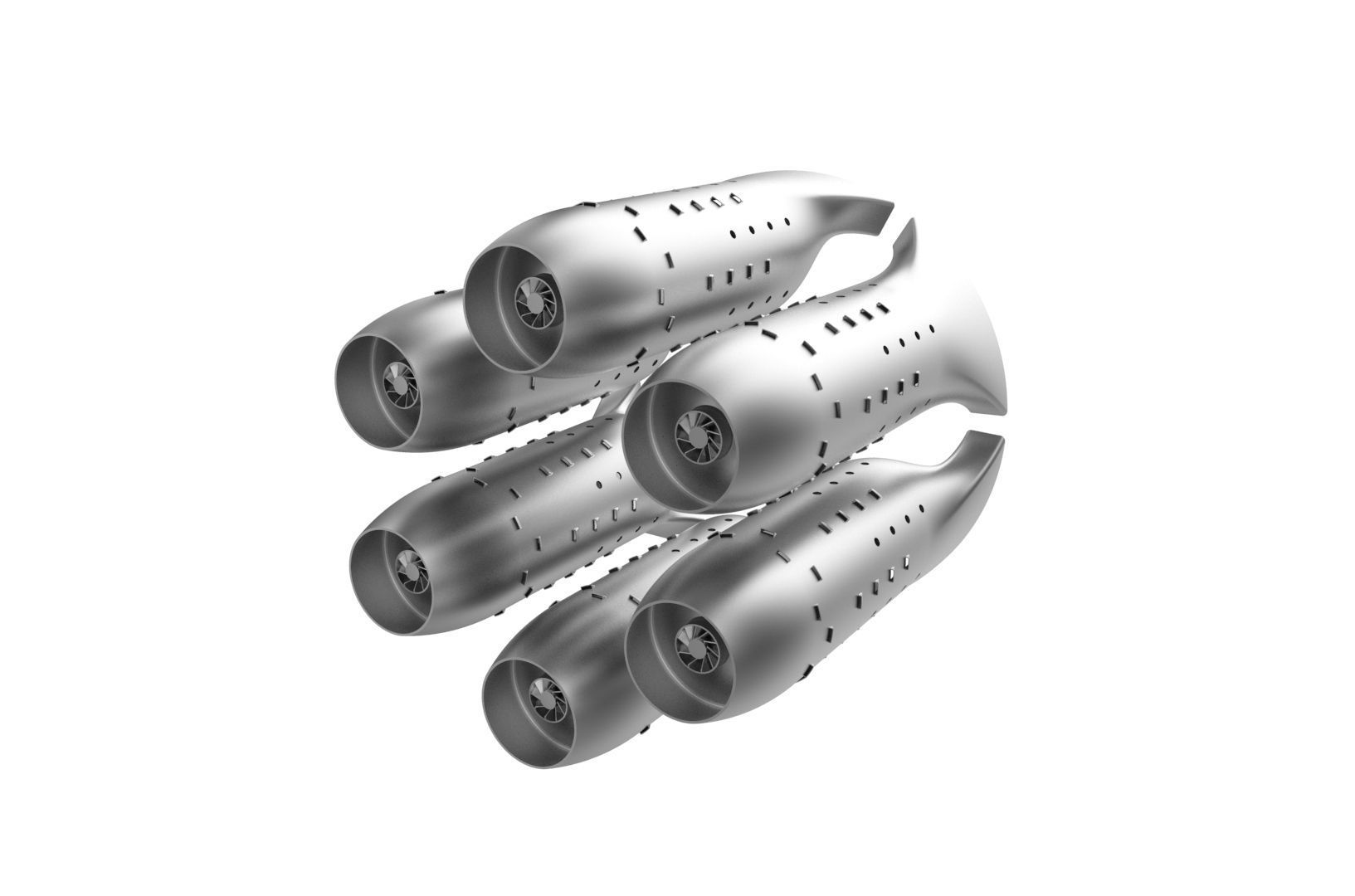 Turbojet engine combustion liner chamber 3D model 3D printable | CGTrader
