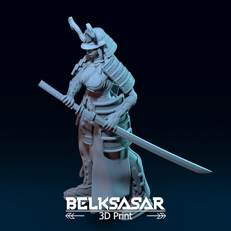 Samurai Girl 3D model 3D printable | CGTrader