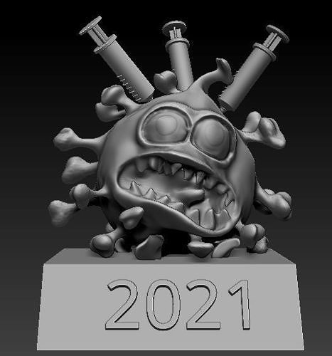 Coronavirus 2021 3D model 3D printable | CGTrader