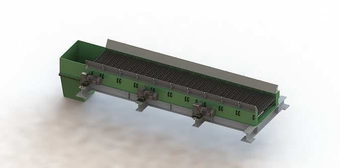 Disc Screen Separator for screening woody biomass 3D model rigged ...