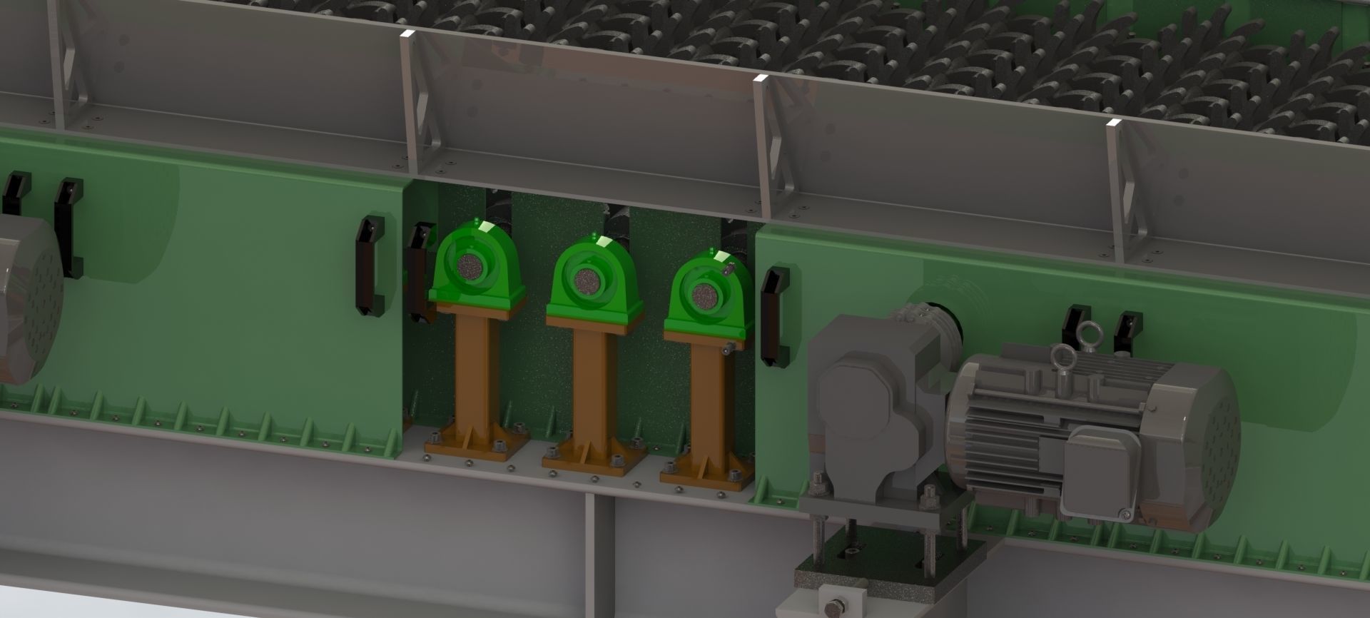 Disc Screen Separator for screening woody biomass 3D model rigged ...