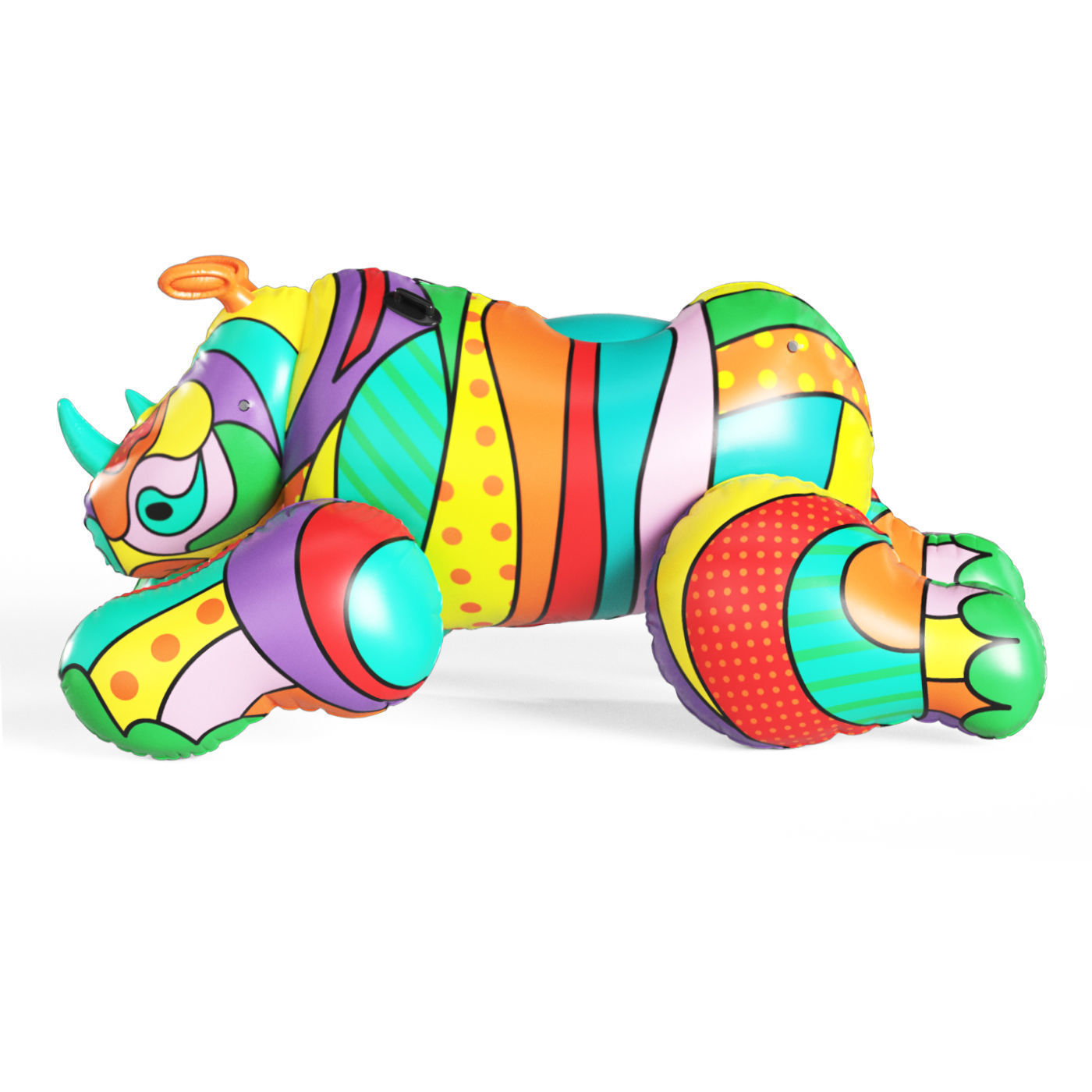 Inflatable Rhino Pop Art 3D model | CGTrader