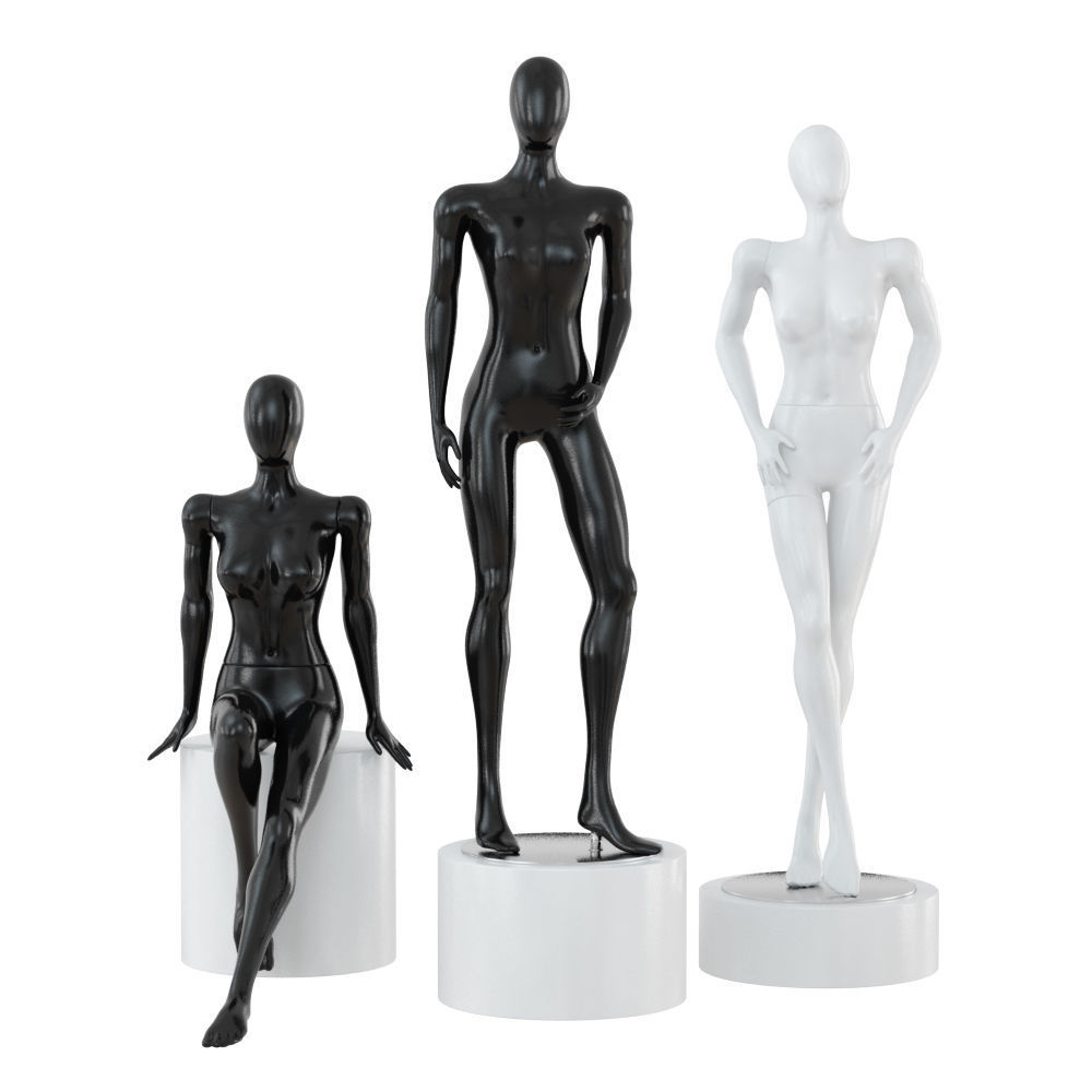 3D model Three abstract female mannequins 76 | CGTrader