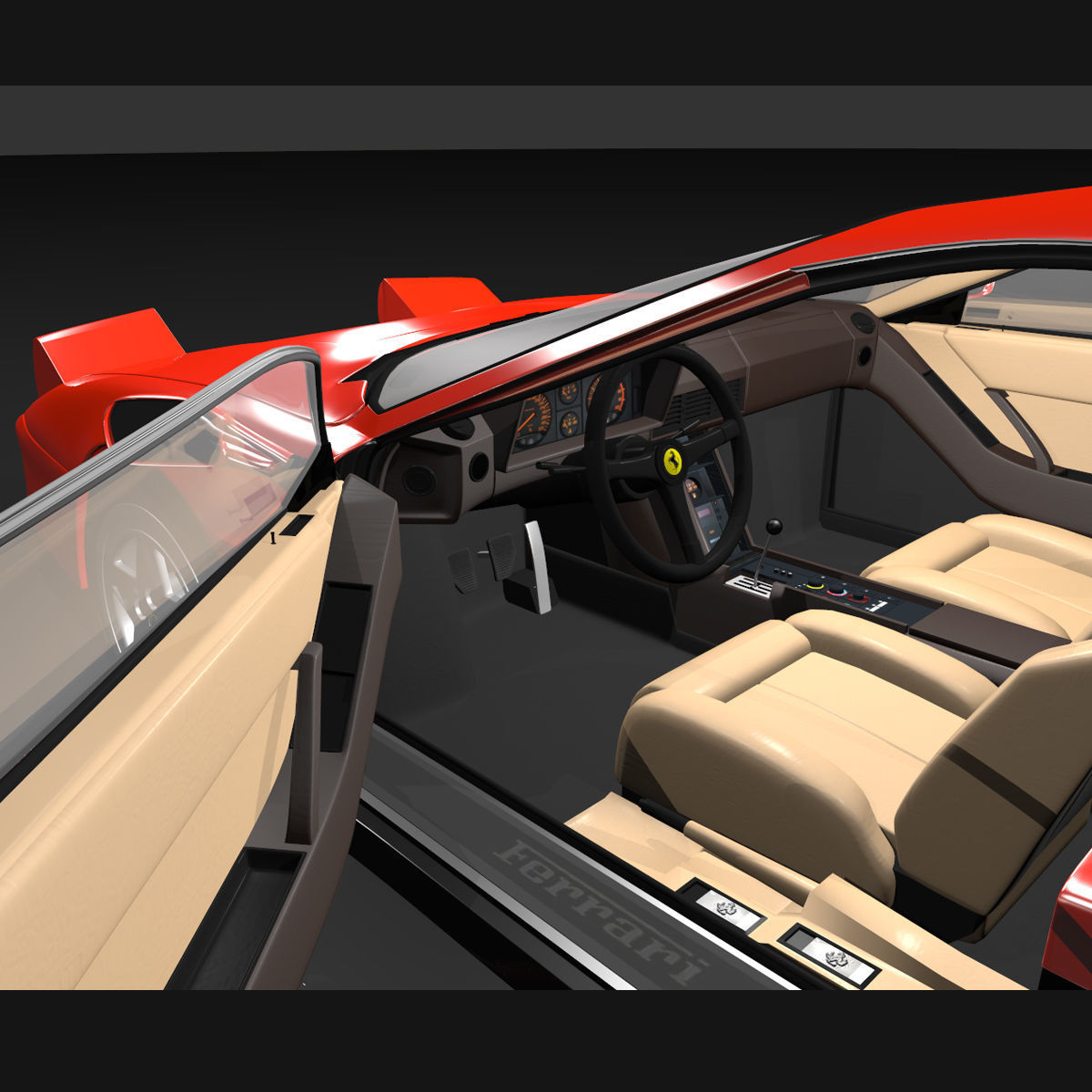 Ferrari Testarossa 3D model | CGTrader