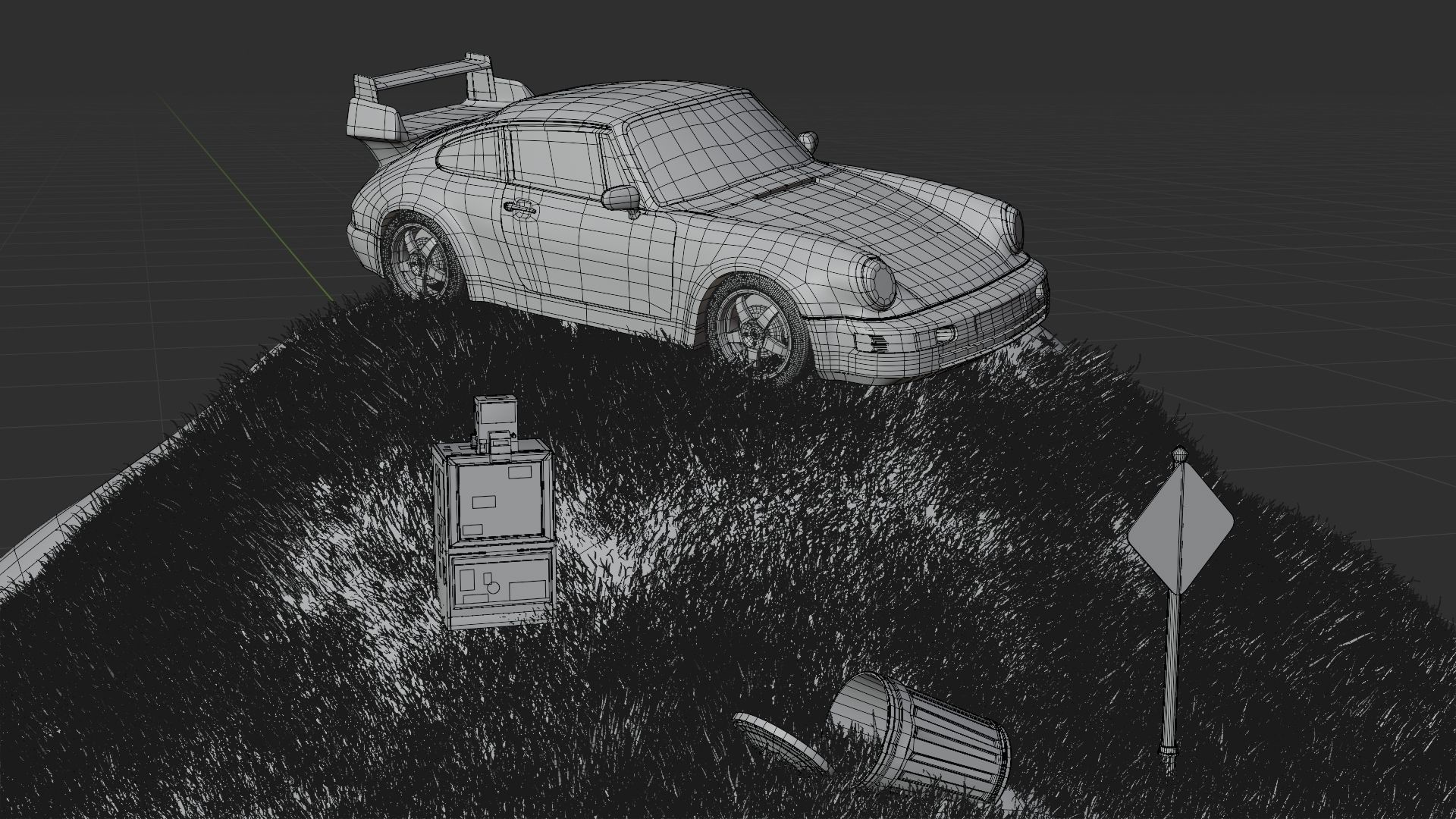 porcshe get stuck 3D model | CGTrader