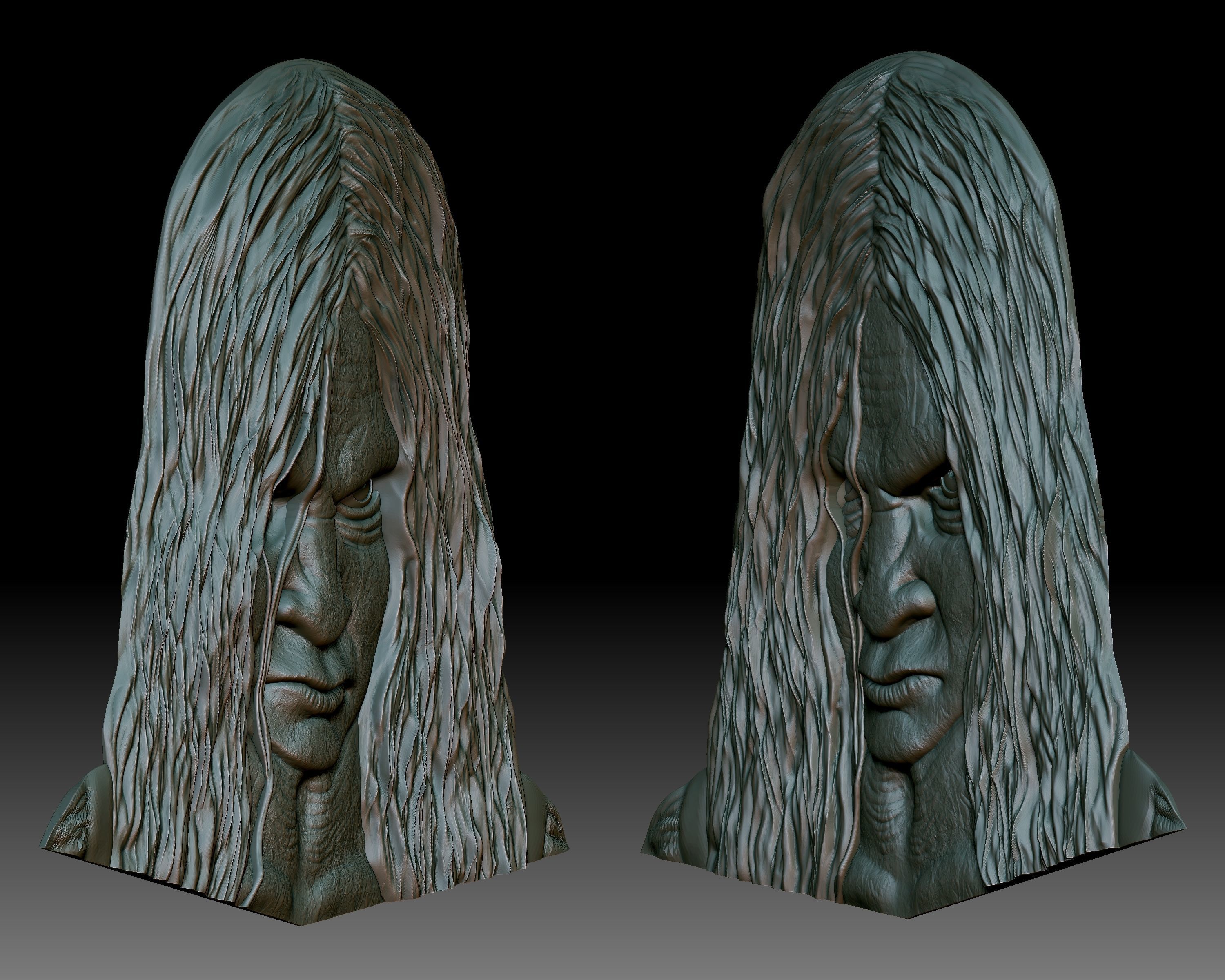 Samara The Ring horror movie relief for CNC router or printer 3D model ...