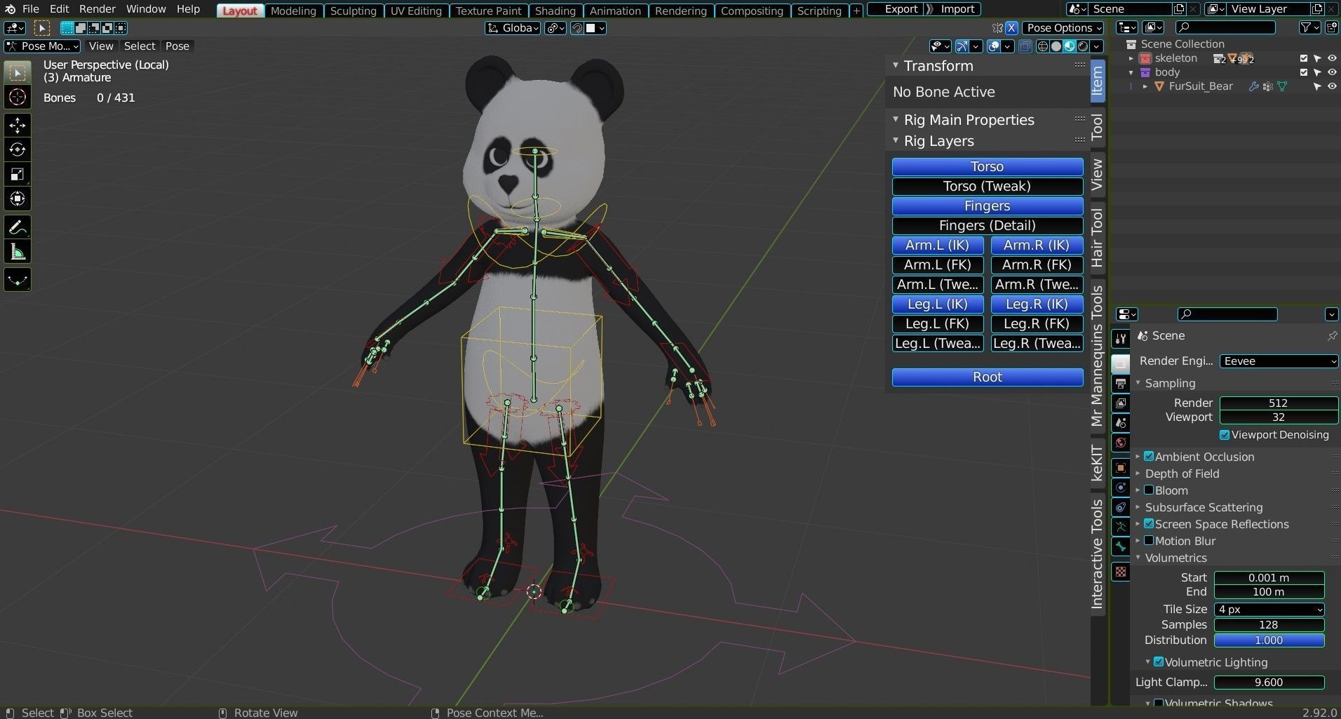3D model Character FurSuit Bear VR / AR / low-poly animated | CGTrader
