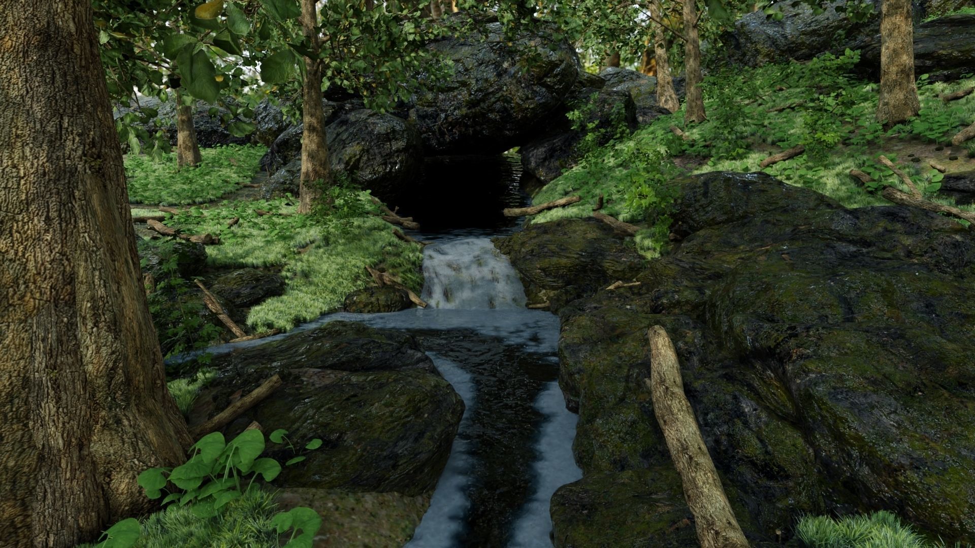 Stream Scene 3D model | CGTrader