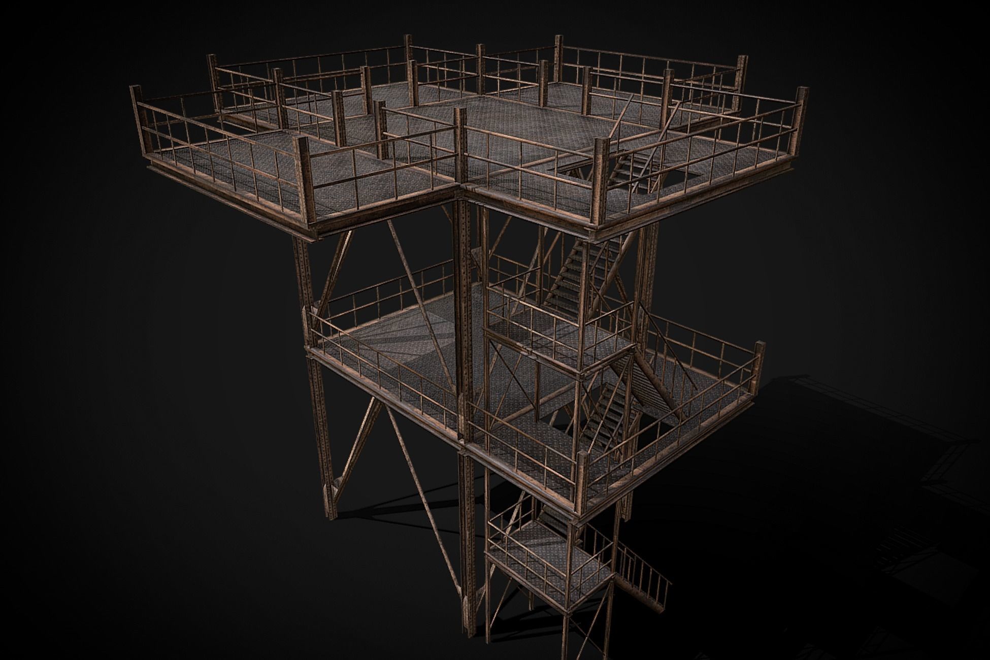 Modular Metal Platforms Constructor 3D model
