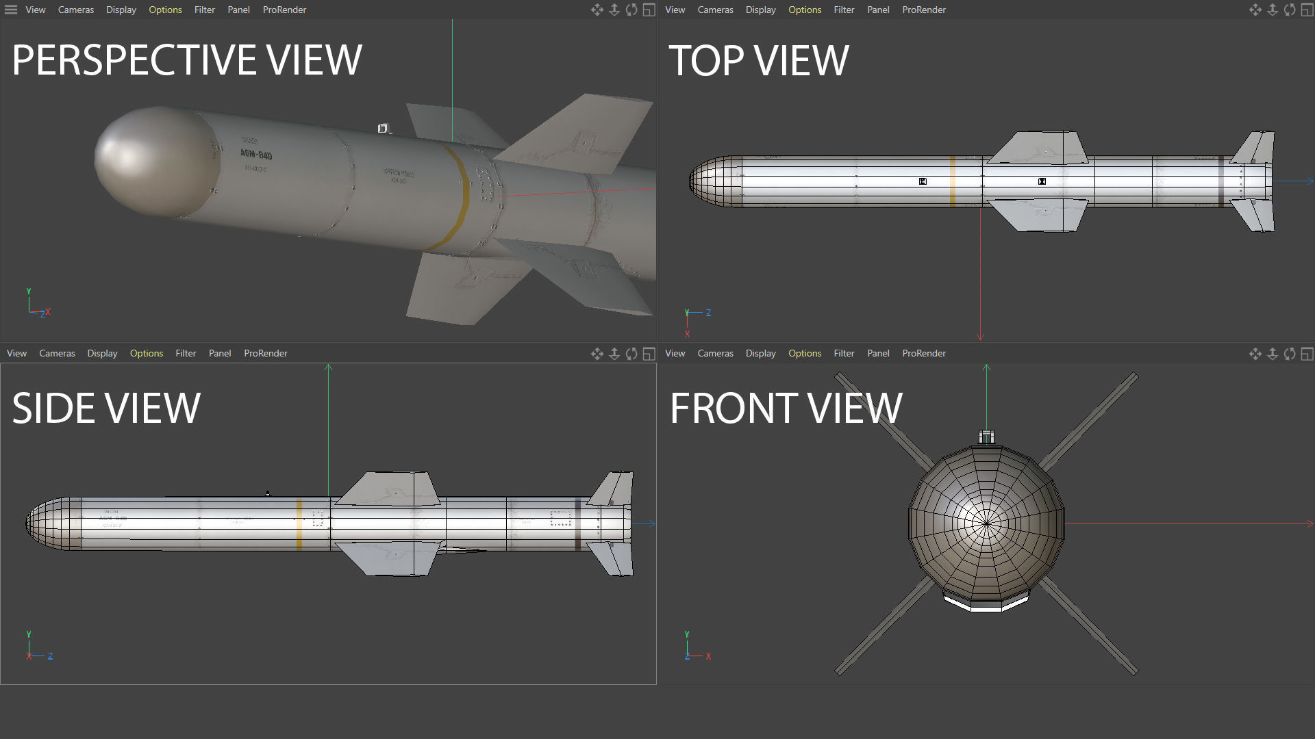 3D model AGM-84D HARPOON Anti-Ship Missile VR / AR / low-poly | CGTrader