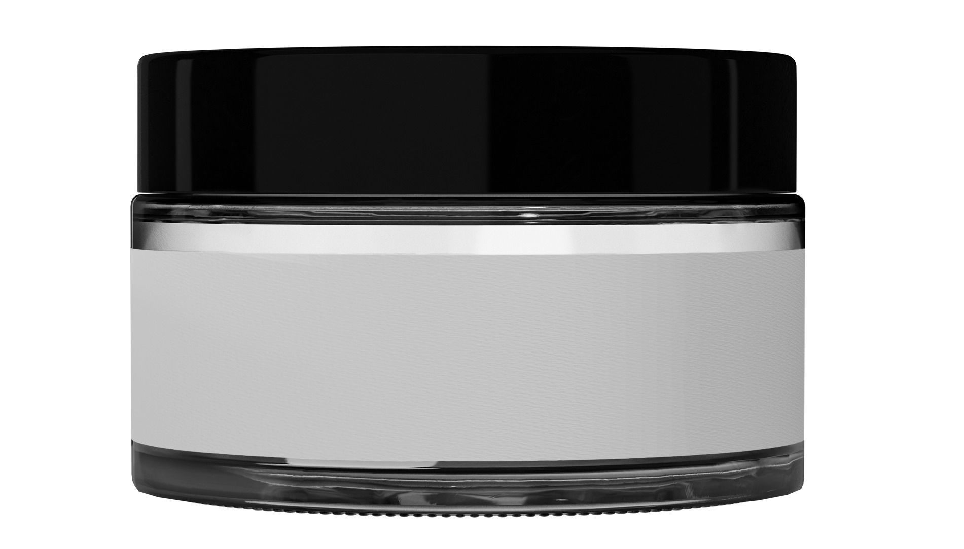 Glass crucible with label white and brown 3D model | CGTrader