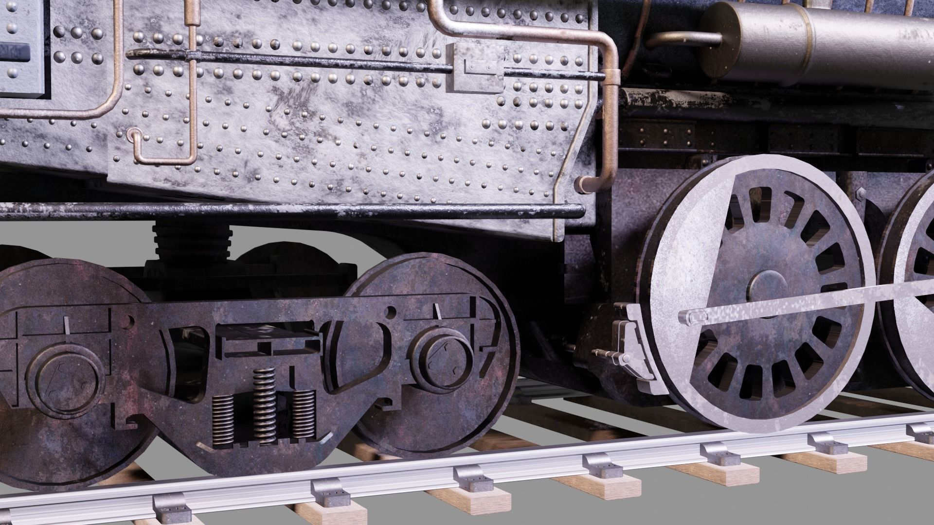 Pere Marquette 1225 locomotive train 3D model | CGTrader