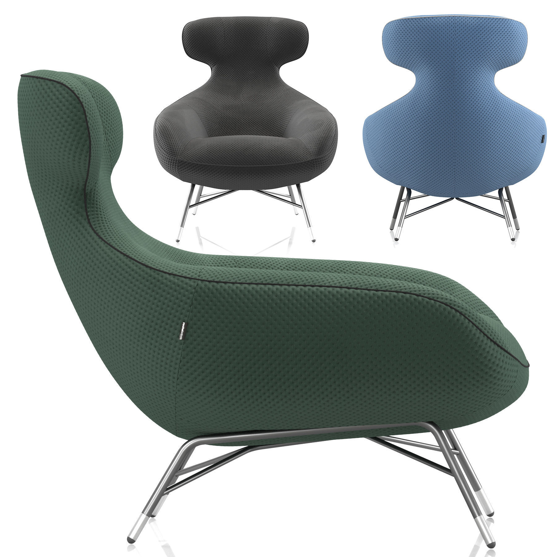 3D model Roche Bobois Spoutnik Lounge Armchair VR / AR / low-poly ...