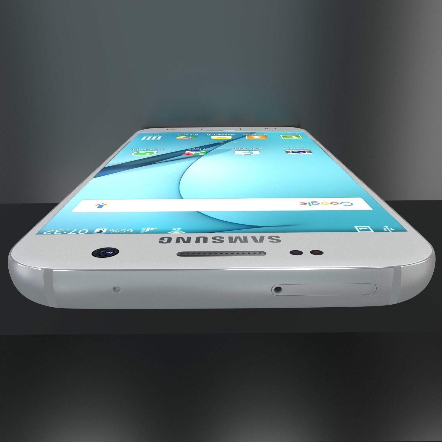 3D model Samsung Galaxy S7 White with PCB and battery VR / AR / low ...