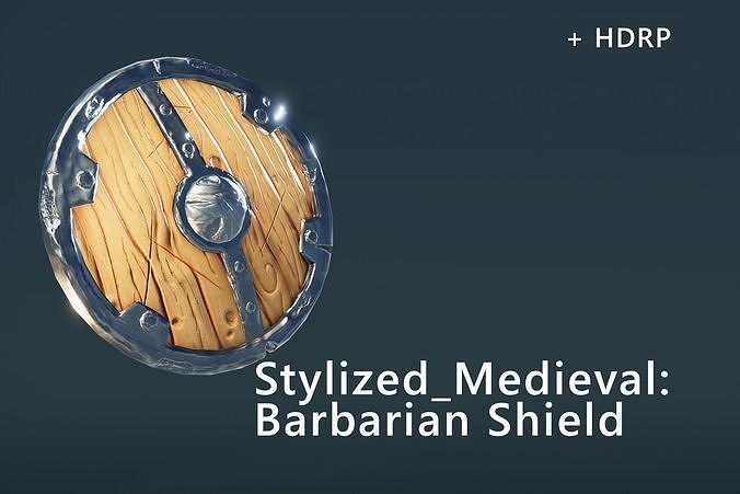 3D model Stylized Barbarian Shield VR / AR / low-poly | CGTrader