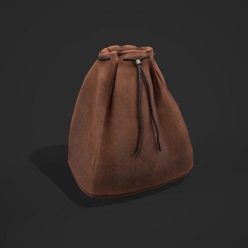 3D model Medieval Drawstring Bag VR / AR / low-poly | CGTrader