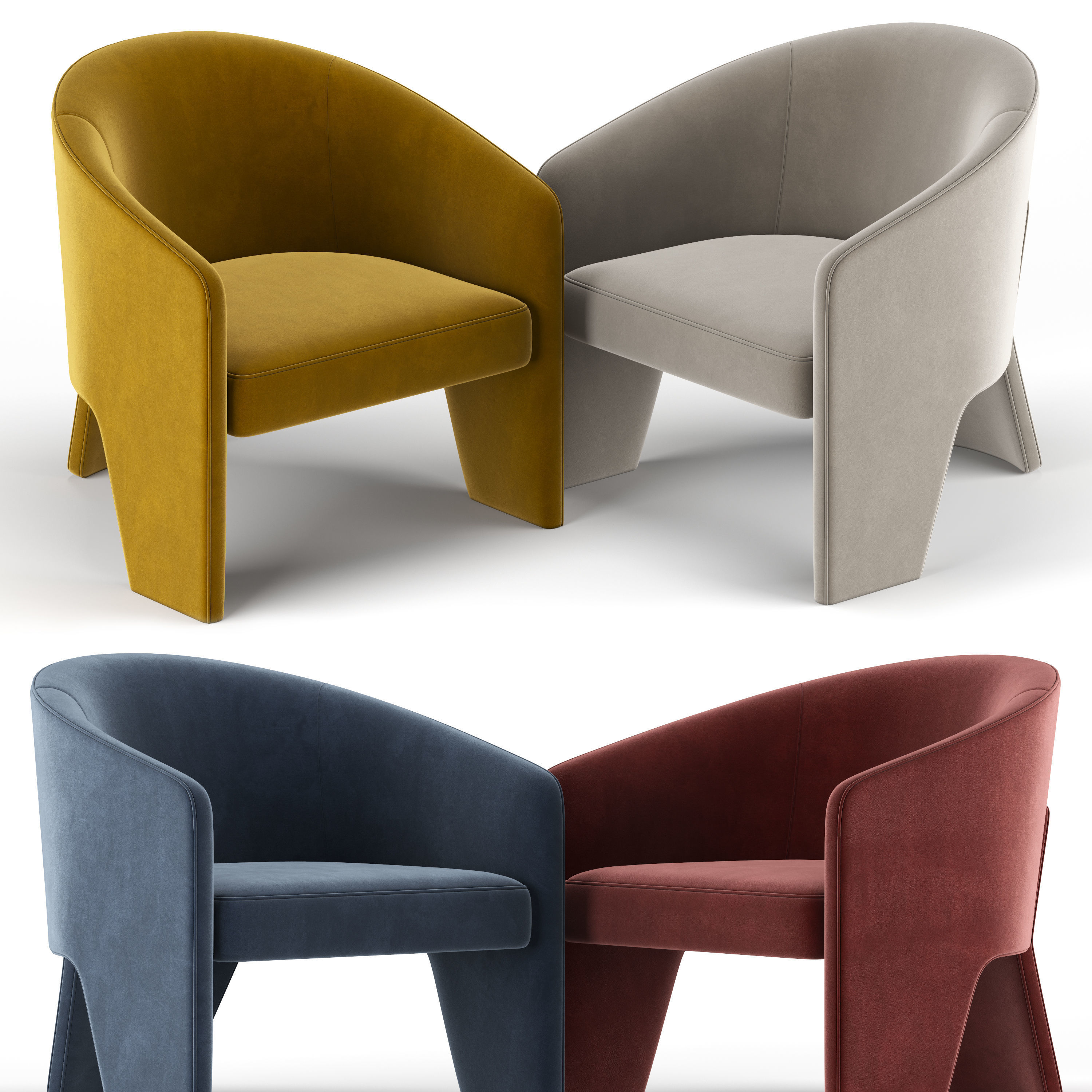 Fae Accent Chair 3D model | CGTrader