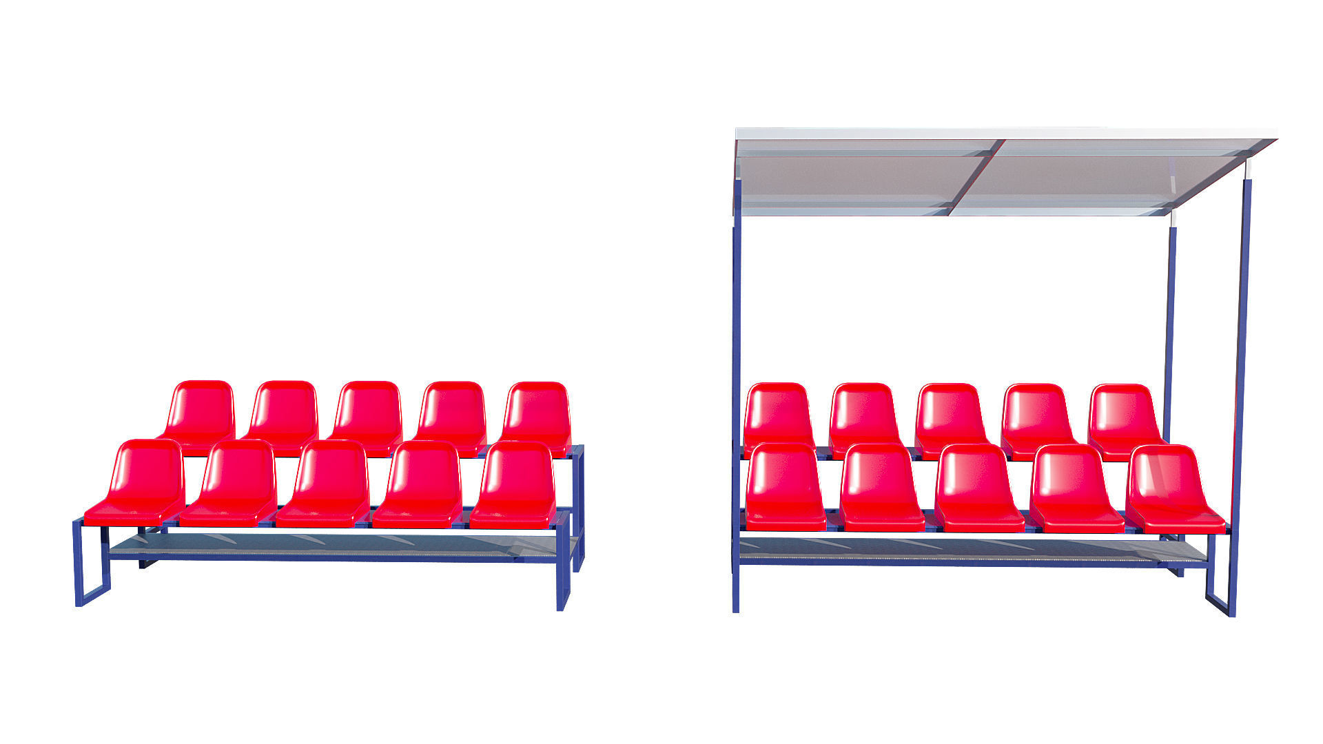 Stadium Seating Tribune pack 3D model | CGTrader