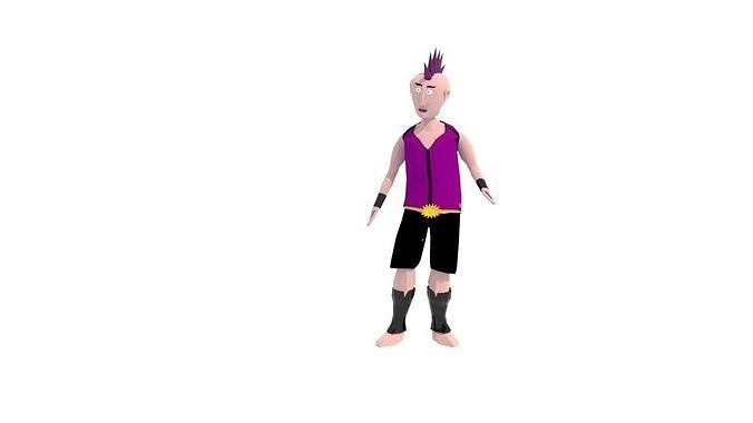 3D model Game Character Punk VR / AR / low-poly | CGTrader