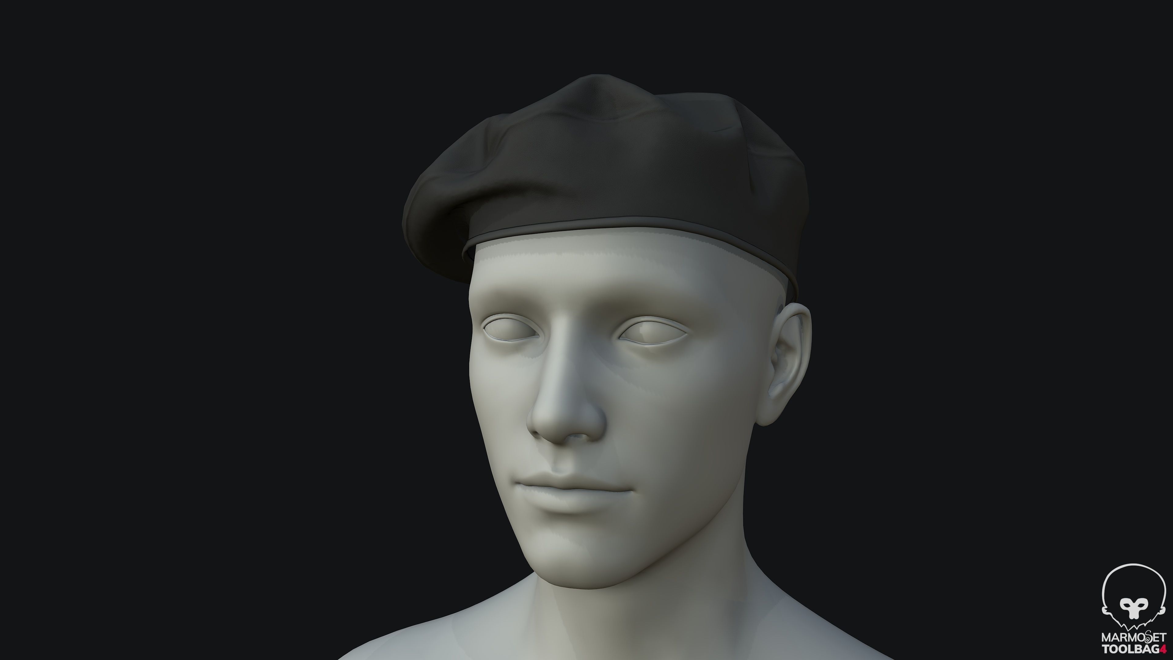 3D model Military Beret Black PBR VR / AR / low-poly | CGTrader