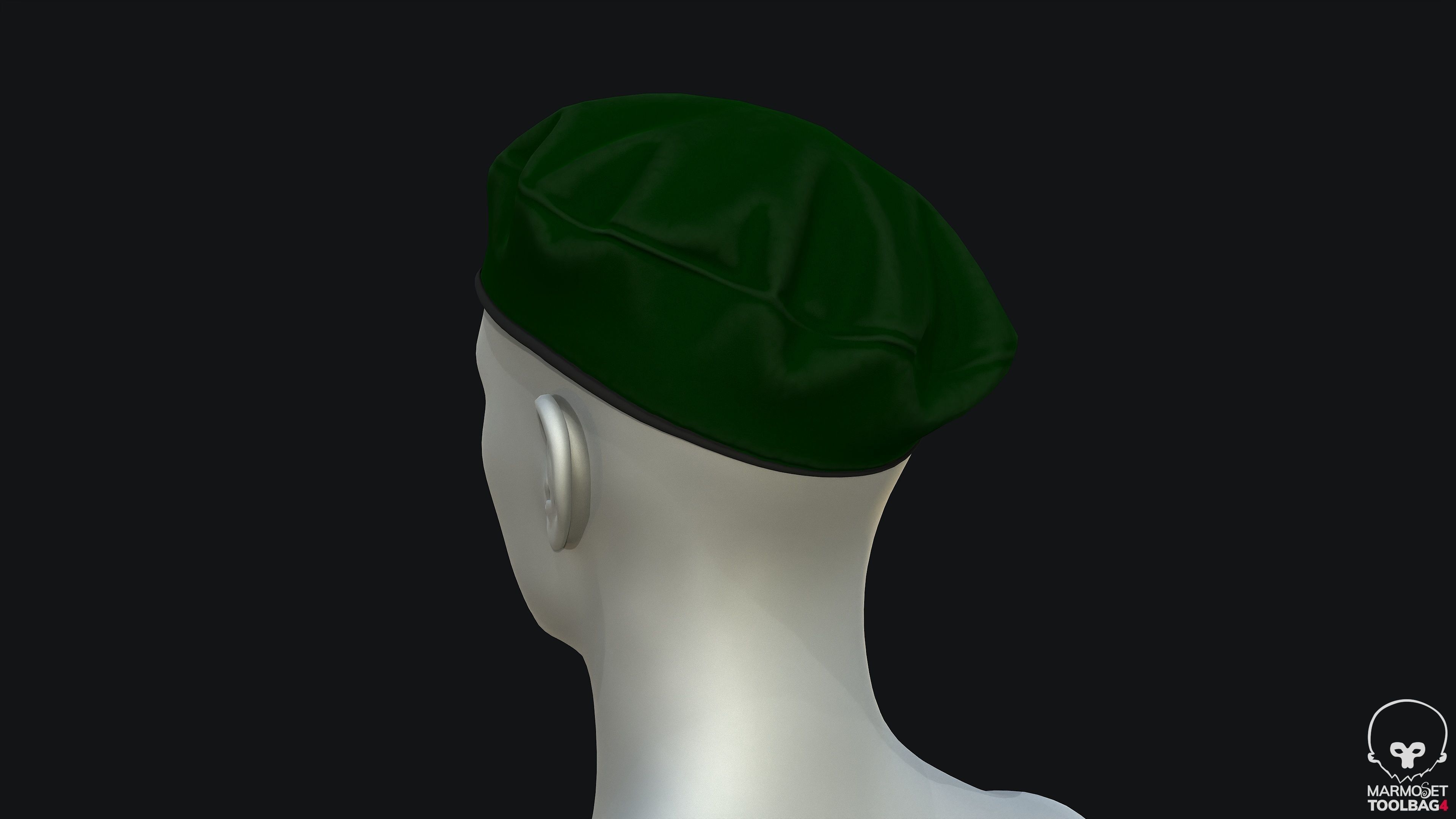 3D model Military Beret Green PBR VR / AR / low-poly | CGTrader