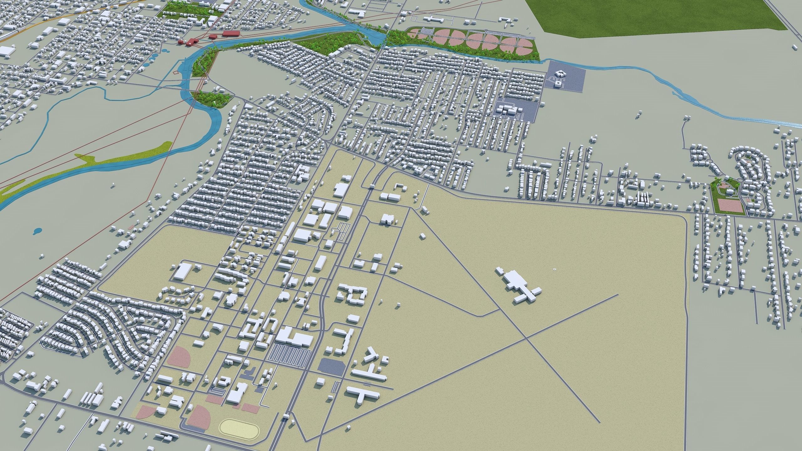 3D model San Angelo Texas USA 40km VR / AR / low-poly | CGTrader