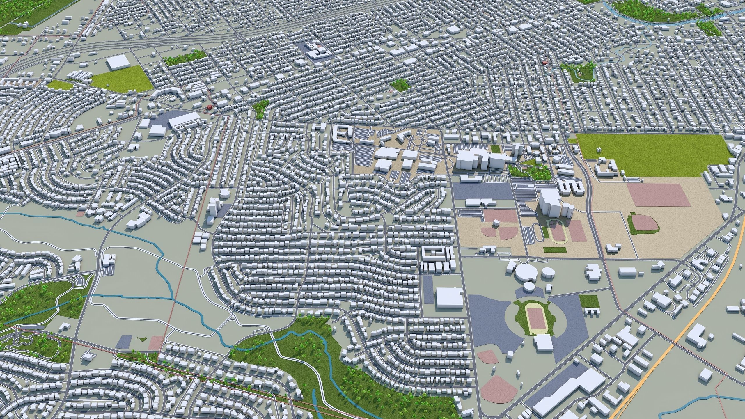 3D model San Angelo Texas USA 40km VR / AR / low-poly | CGTrader