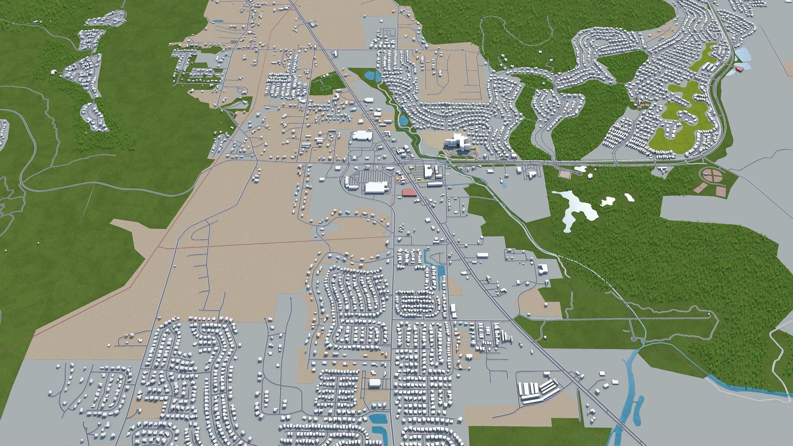 3D model Huntsville Alabama USA 50km VR / AR / low-poly | CGTrader