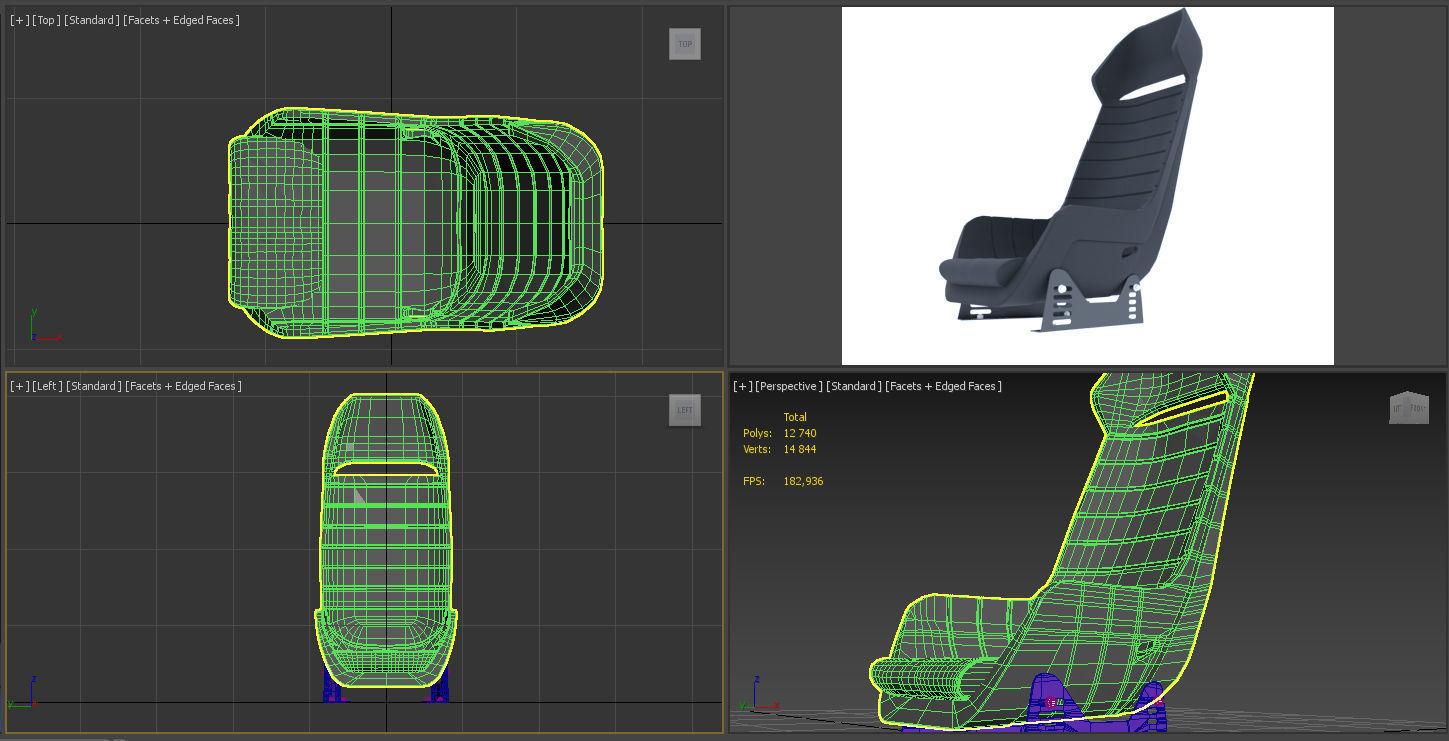 Racing seat 3D model | CGTrader