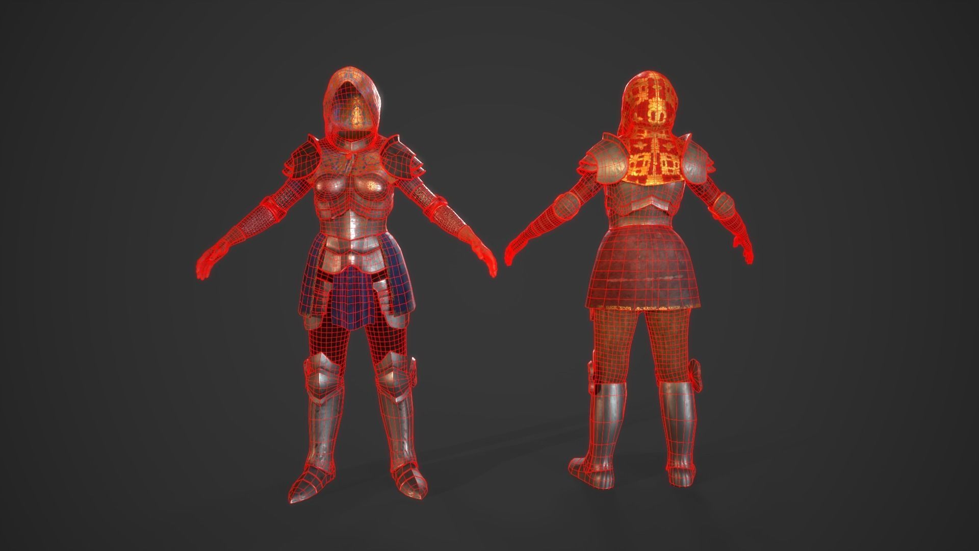 Female armor 3D model | CGTrader