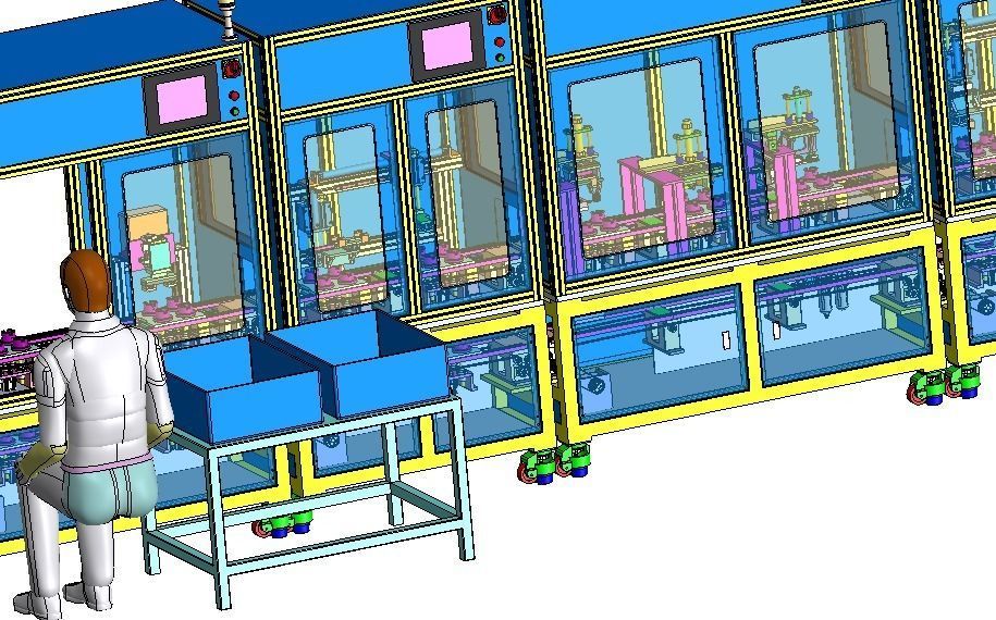 Fully automatic bulb assembly production line 3D model | CGTrader