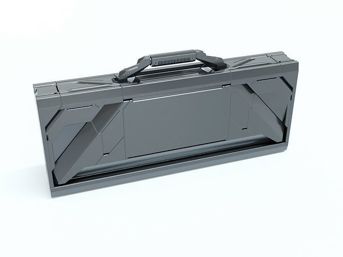 Sci-Fi Storage Box Case High-poly 3D model | CGTrader