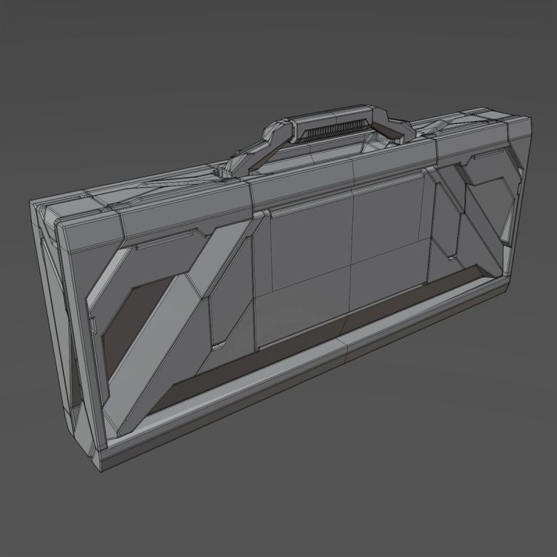 Sci-Fi Storage Box Case High-poly 3D model | CGTrader