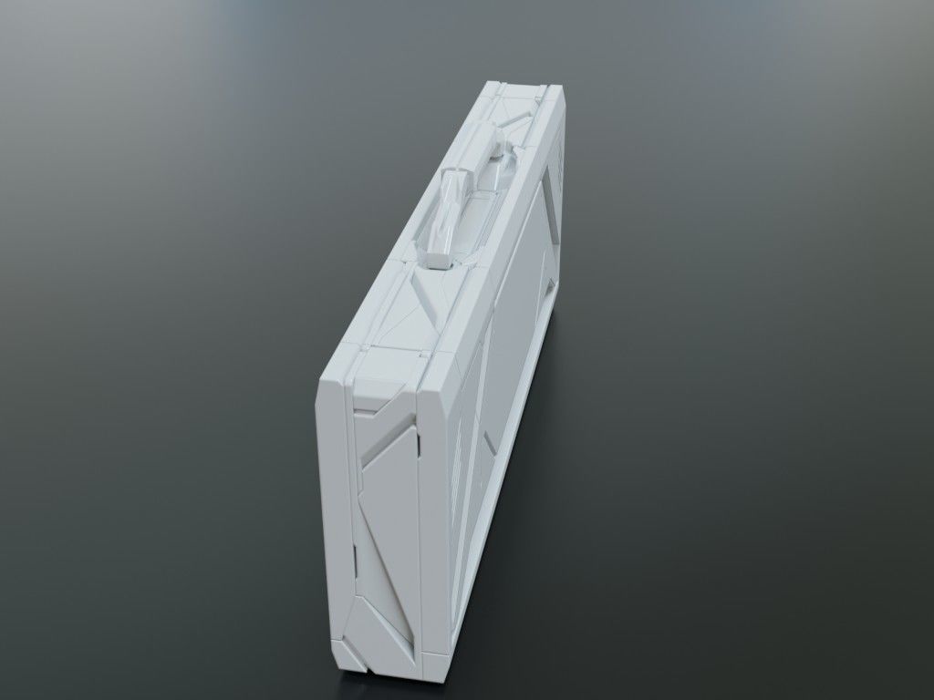 Sci-Fi Storage Box Case High-poly 3D model | CGTrader