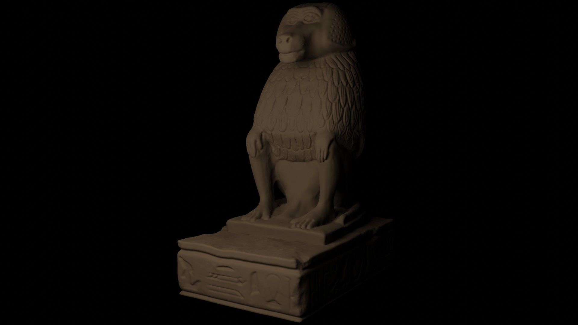 Thoth Baboon 3D model 3D printable | CGTrader