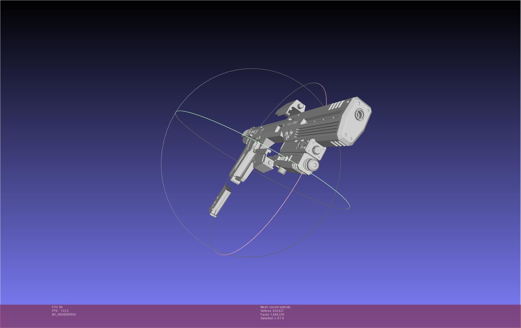 Halo ODST Socom Pistol Modular Shape 3D model | CGTrader
