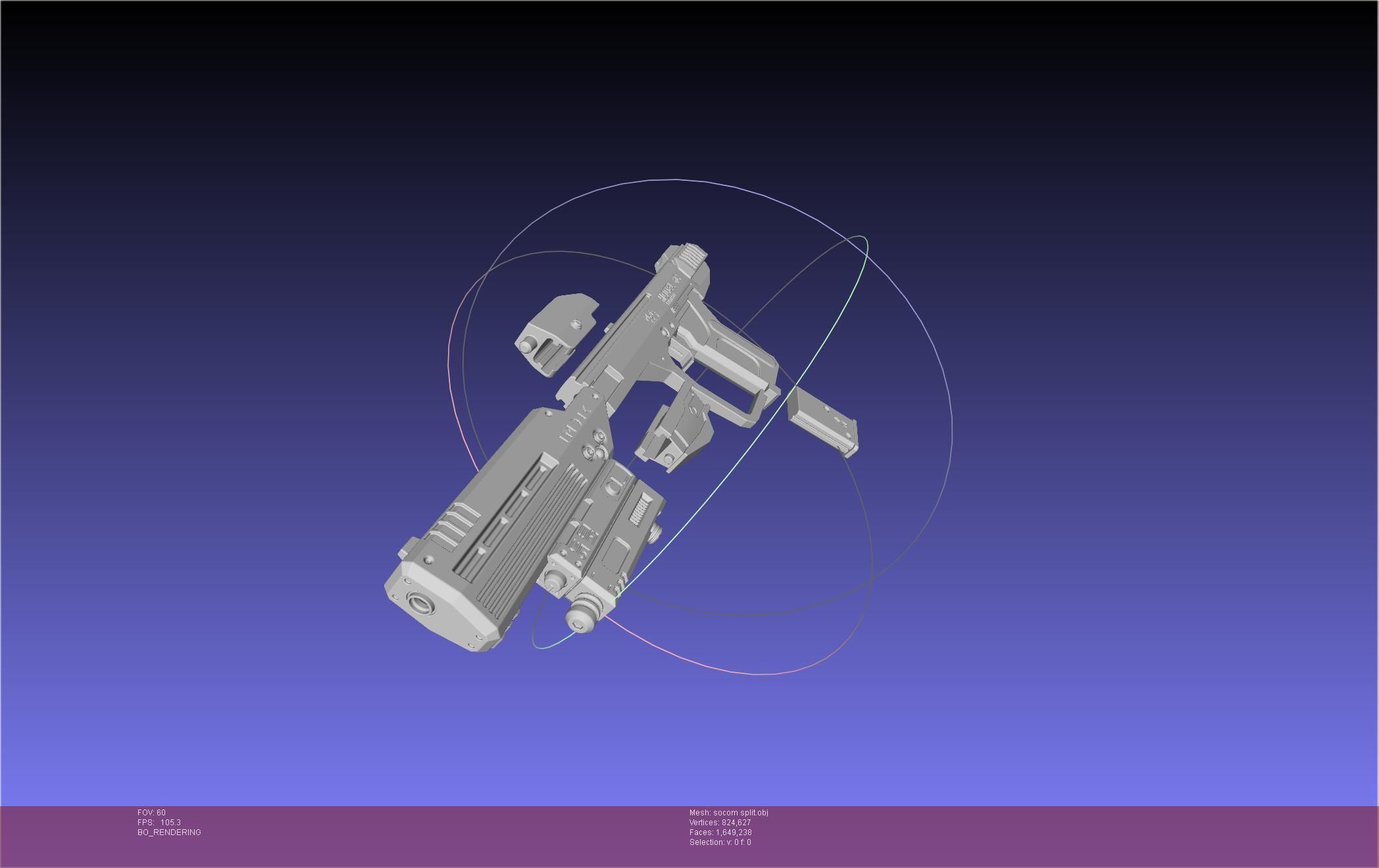 Halo ODST Socom Pistol Modular Shape 3D model | CGTrader