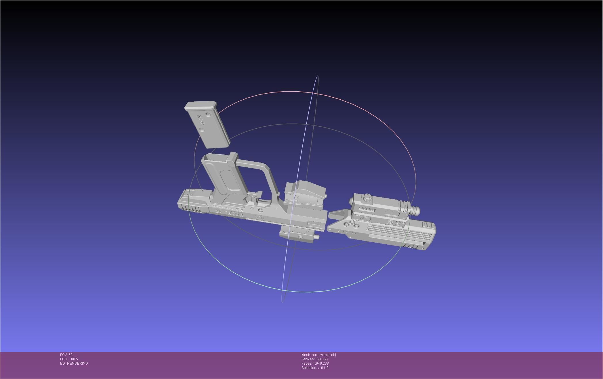 Halo ODST Socom Pistol Modular Shape 3D model | CGTrader