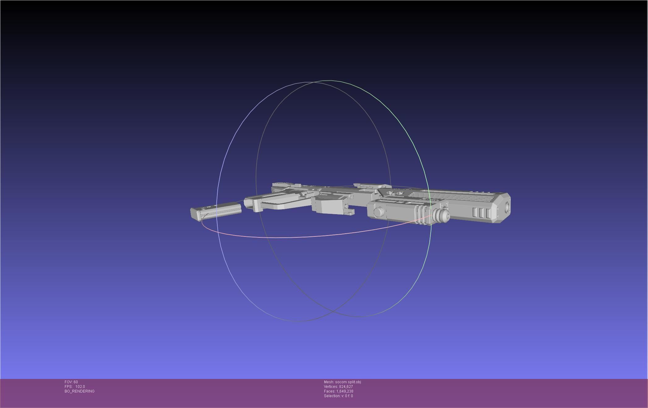 Halo ODST Socom Pistol Modular Shape 3D model | CGTrader