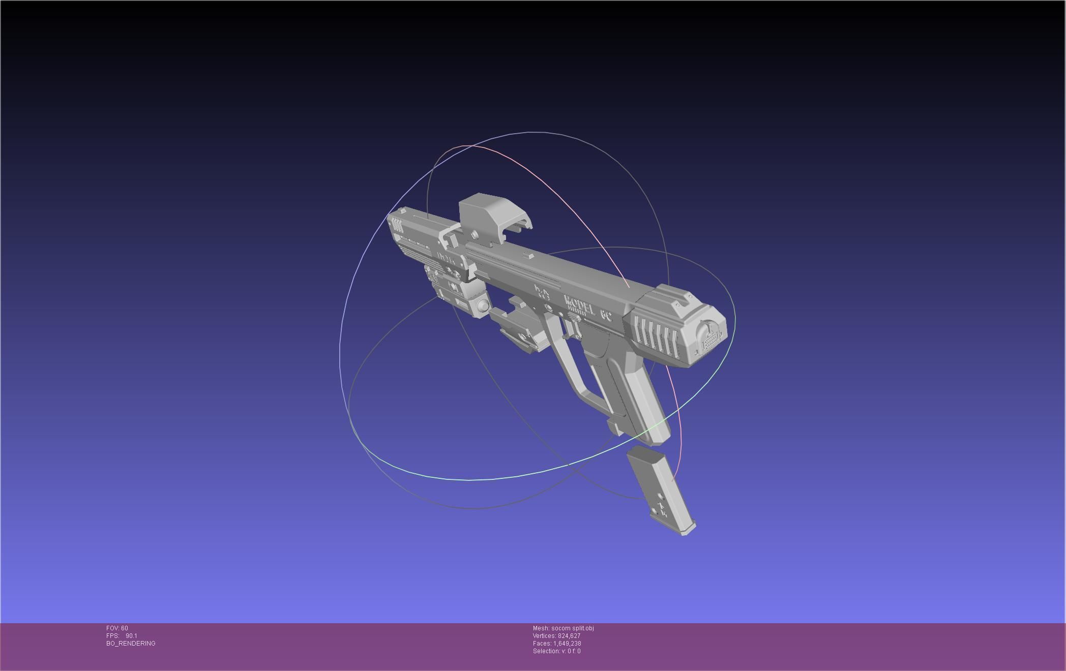 Halo ODST Socom Pistol Modular Shape 3D model | CGTrader