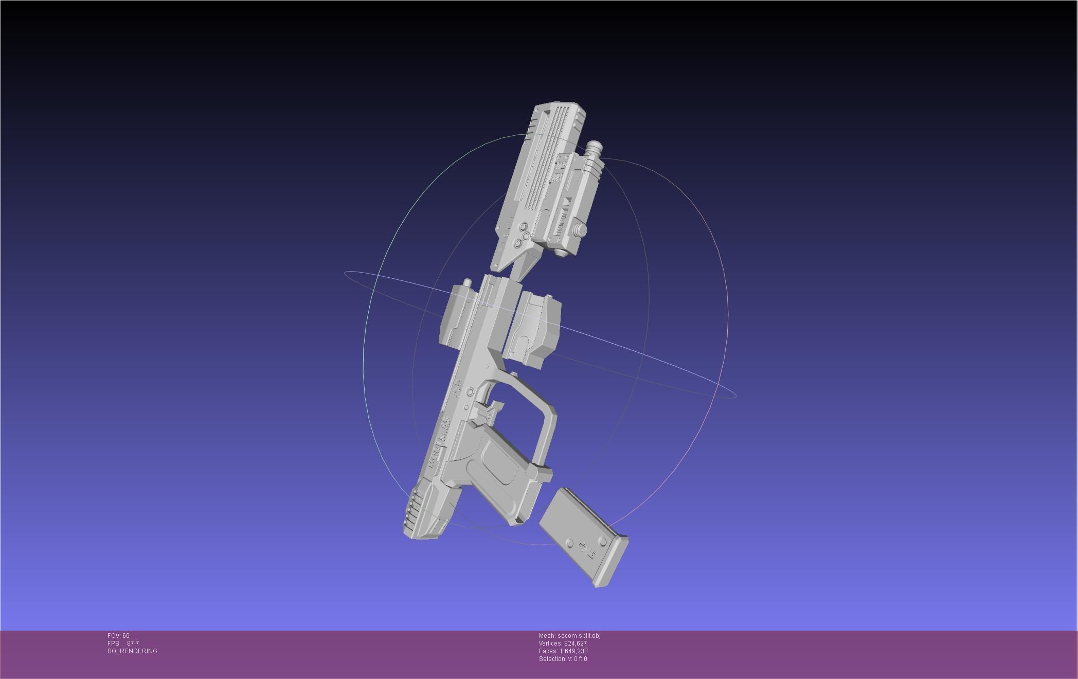 Halo ODST Socom Pistol Modular Shape 3D model | CGTrader