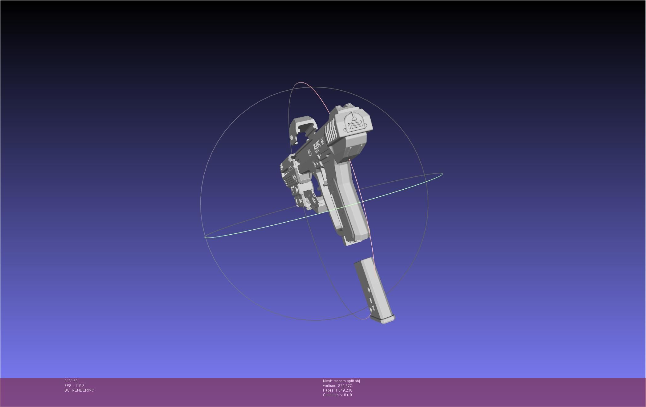 Halo ODST Socom Pistol Modular Shape 3D model | CGTrader