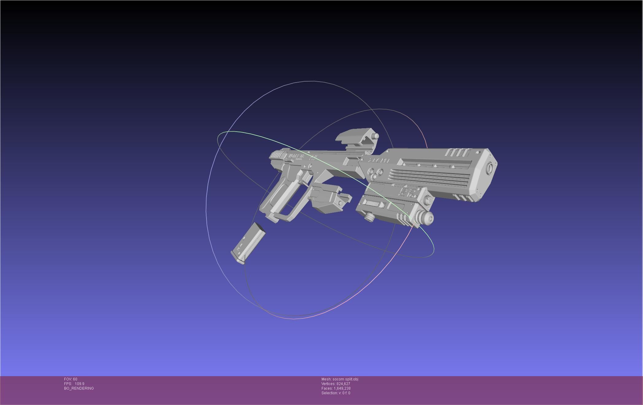 Halo ODST Socom Pistol Modular Shape 3D model | CGTrader