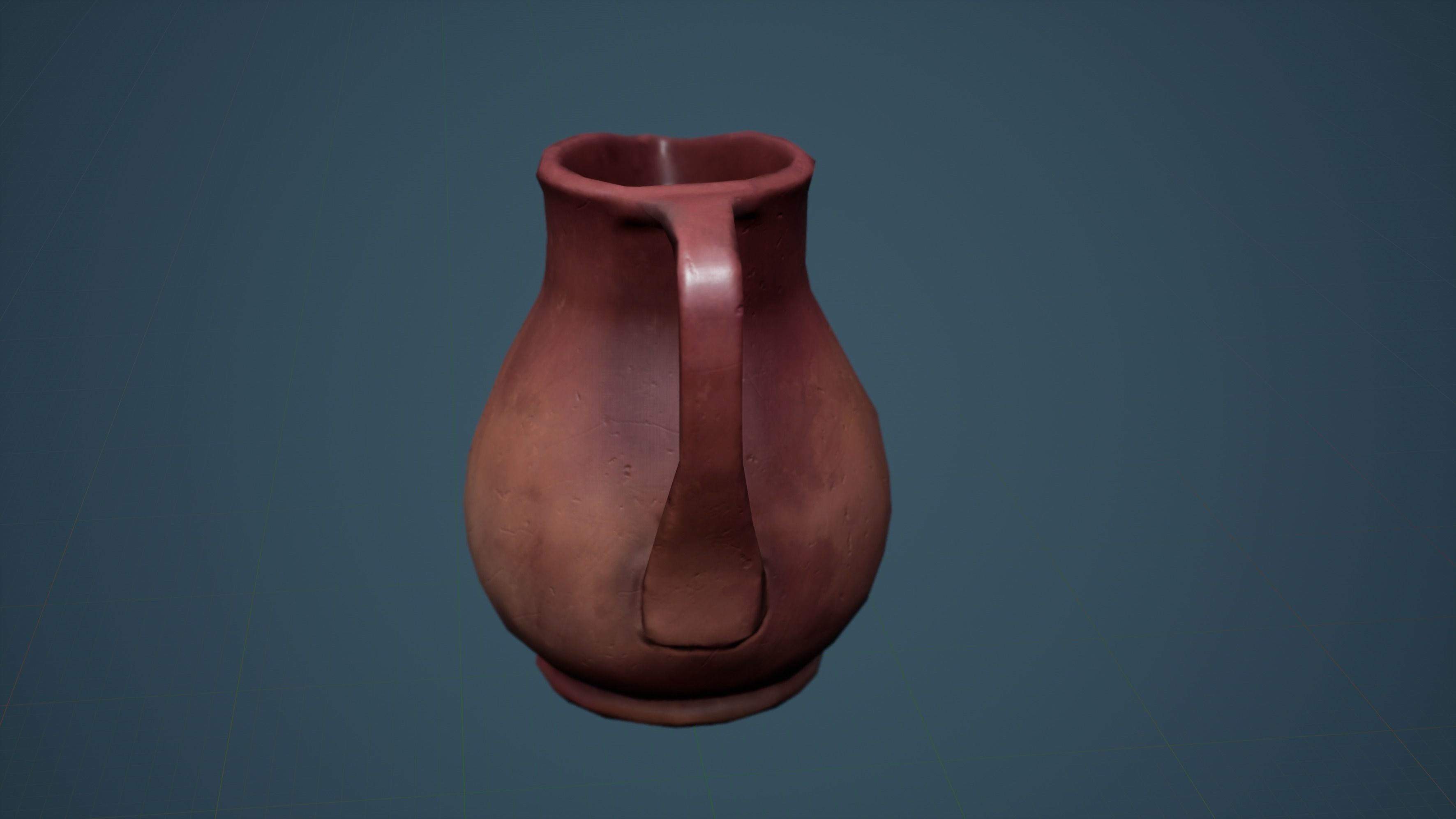 Clay water pitcher free VR / AR / low-poly 3D model | CGTrader