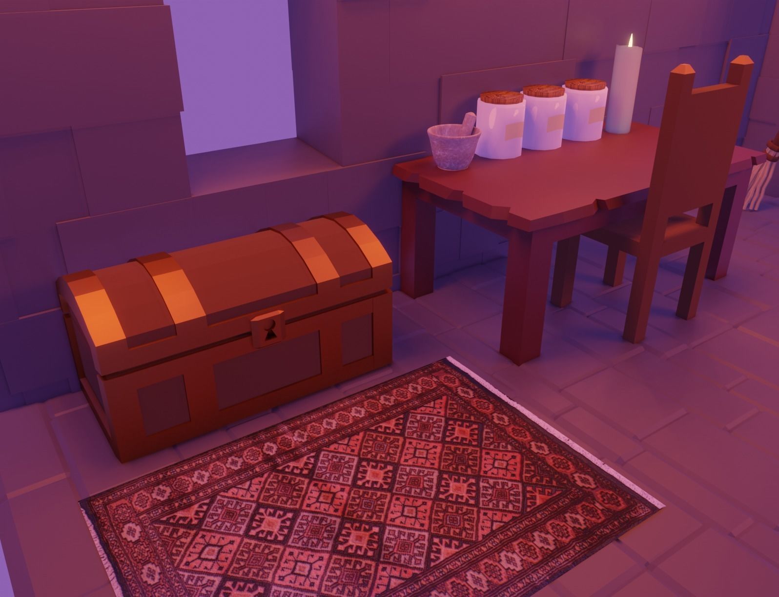 3D model Magic castle room VR / AR / low-poly | CGTrader