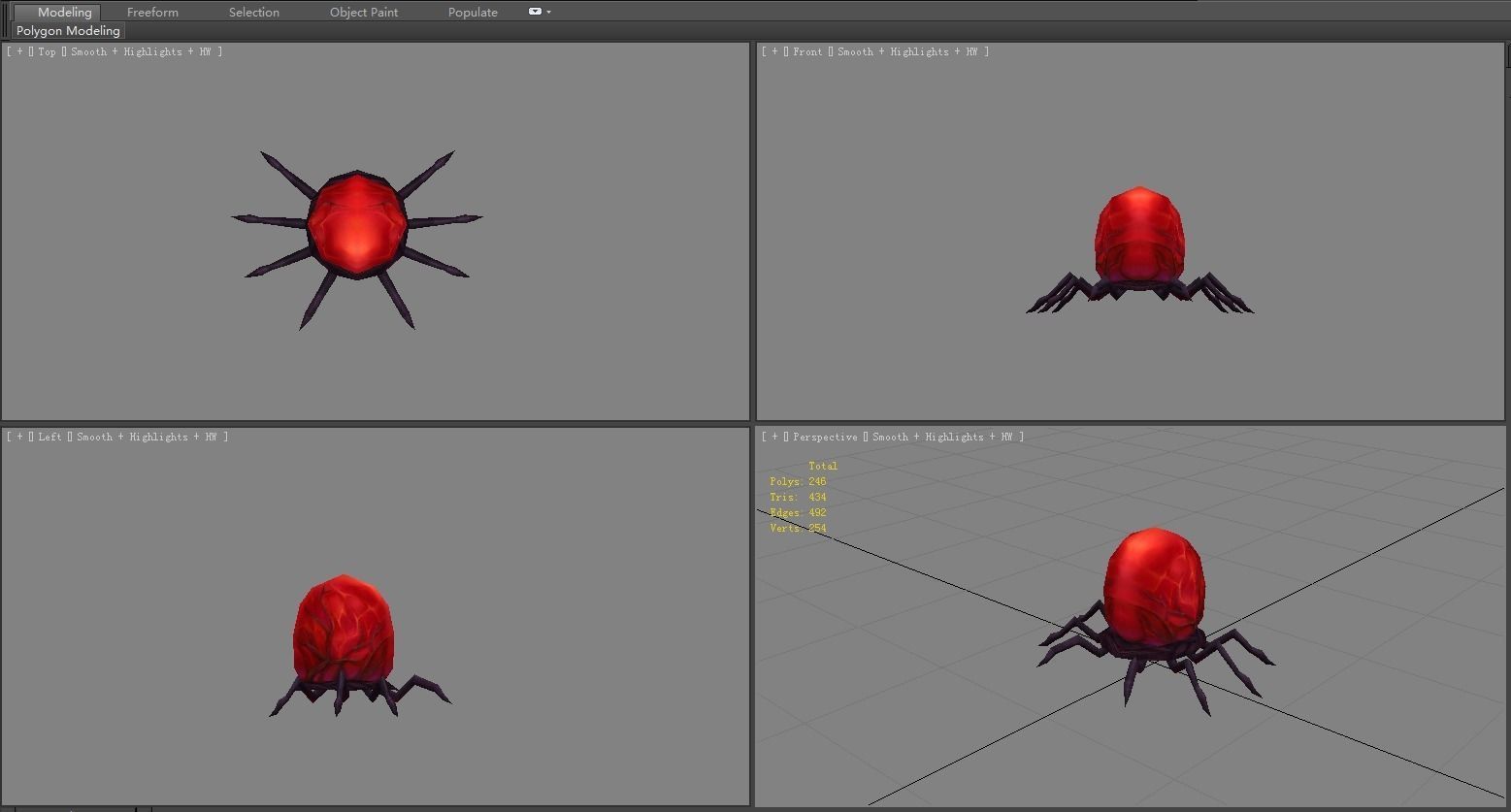 3D model Cartoon animals - lice - blood-sucking ticks - spider VR / AR ...