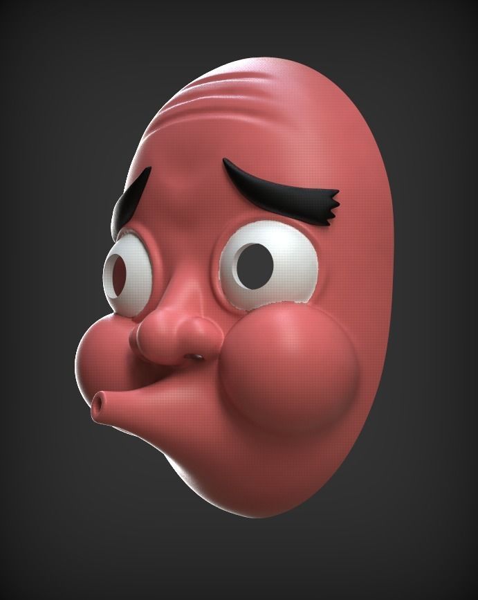 Haganezuka hyottoko mask 3D model 3D printable | CGTrader
