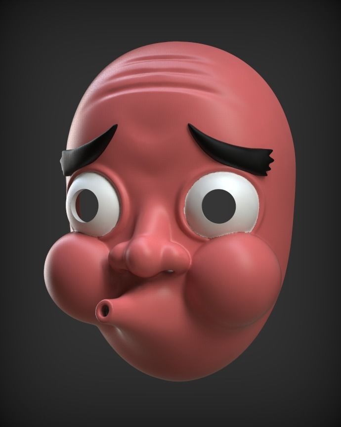3D print model Haganezuka hyottoko mask | CGTrader